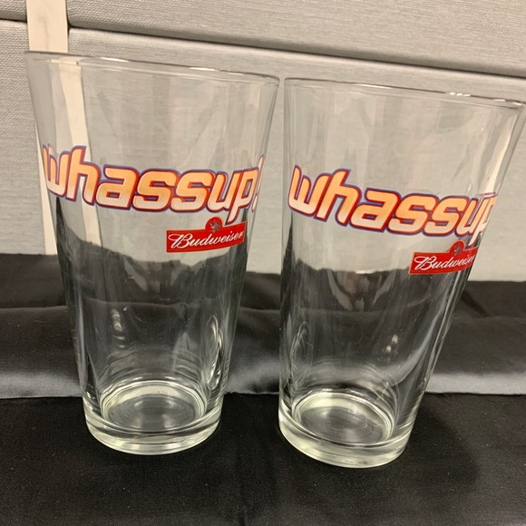 Kitchen | Vintage 1999 Budweiser Whassup Glasses | Poshmark